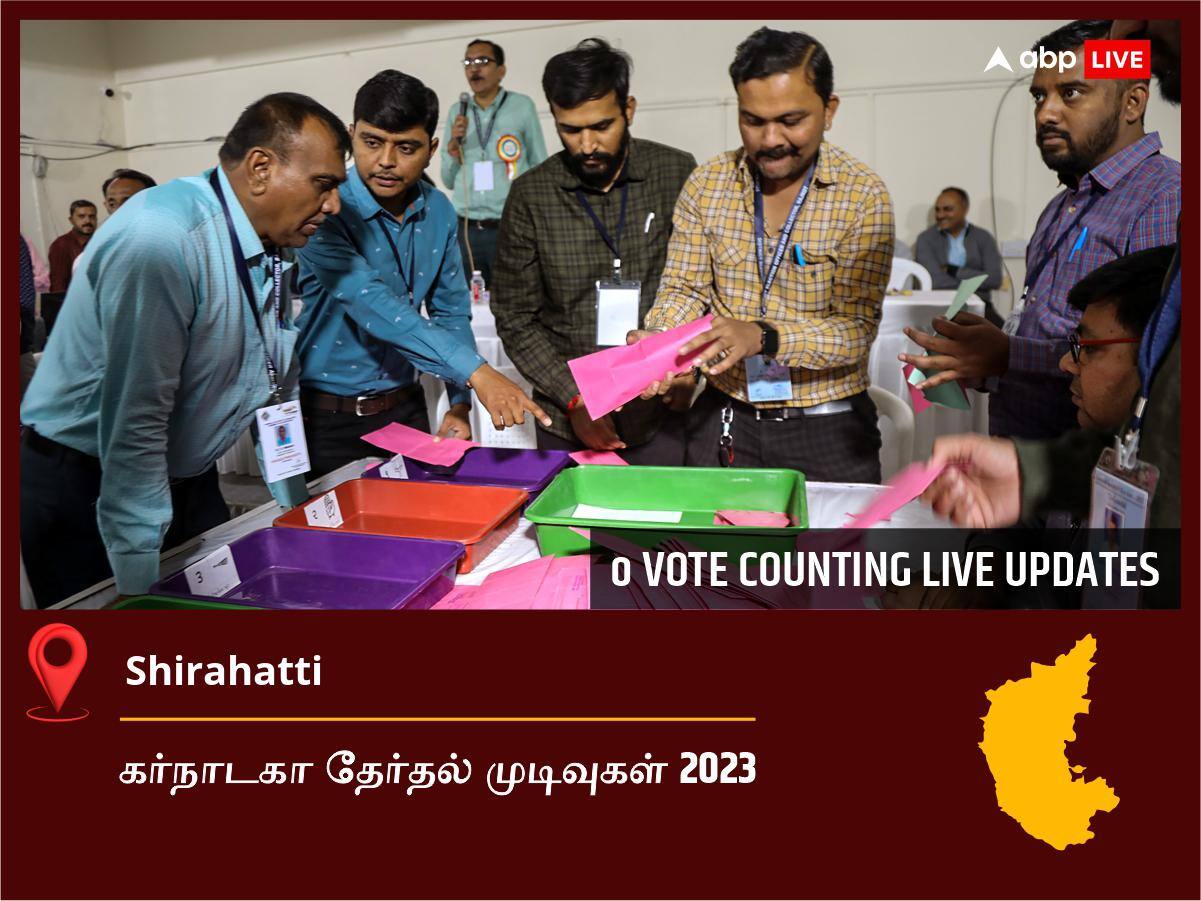 கர்நாடகா 2023 தேர்தல் வாக்கு எண்ணிக்கை அப்டேட்: Shirahatti தொகுத